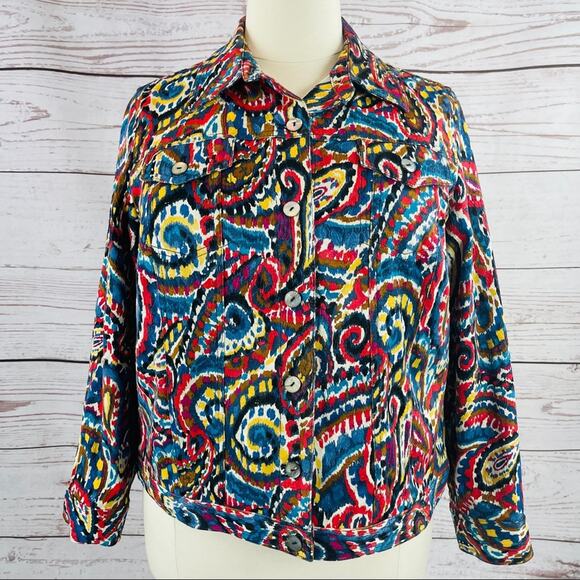 Ruby Rd. | Jackets & Coats | Ruby Rd Multi Color Denim Material Jacket ...